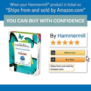 Hammermill Printer Paper, Premium Laser Print 24 lb, 8.5 x 11-5 Ream (2,500 Sheets) - 98 Bright, Made in the USA, 104640C