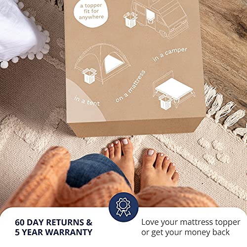 ViscoSoft 3 Inch Memory Foam Mattress Topper Twin XL - Select High Density Ventilated Extra Long Mattress Pad - Removable Bamboo-Rayon Cover