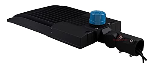 RuggedGrade 300 Watt LED NextGen III Shoebox Light - 42,000 Lumen - 5000K Bright White - Slip Fit - with Photocell - Black Housing