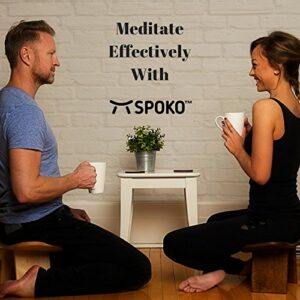 SPOKO Meditation Bench, Travel Version, The Original Posture Certified Wood Kneeling Stool, Best Ergonomic Wooden Chair, Perfect Low Seat for Meditations, Yoga, Prayer, Seiza and Kids, no Cushion