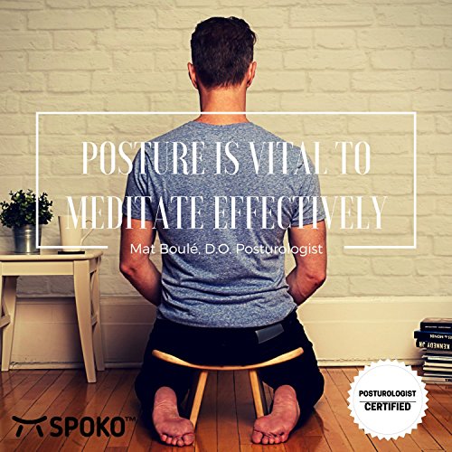 SPOKO Meditation Bench, Travel Version, The Original Posture Certified Wood Kneeling Stool, Best Ergonomic Wooden Chair, Perfect Low Seat for Meditations, Yoga, Prayer, Seiza and Kids, no Cushion