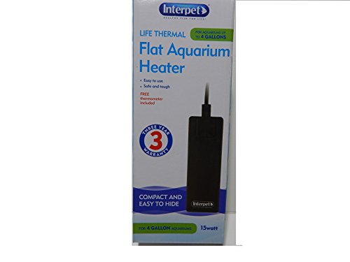 Interpet Life Thermal Flat Aquarium Heater with Free Thermometer Strip 3yr Warranty