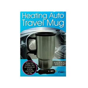 1 Travel Heated Mug Thermo Stainless Steel Portable Insulated Coffee Car Charger