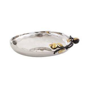 yair emanuel steel bowl with pomegranate branch, 13 fluid ounces