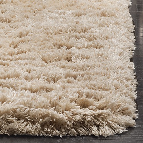 SAFAVIEH Polar Shag Collection Area Rug - 9' x 12', Light Beige, Solid Glam Design, Non-Shedding & Easy Care, 3-inch Thick Ideal for High Traffic Areas in Living Room, Bedroom (PSG800A)