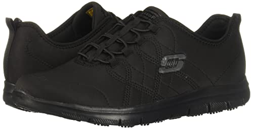 Skechers Women's Ghenter Srelt Work Shoe, Black, 10 M US