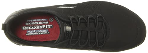 Skechers Women's Ghenter Srelt Work Shoe, Black, 10 M US