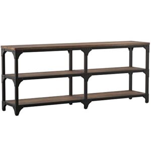 ACME Gorden Console Table - 72680 - Weathered Oak & Antique Silver