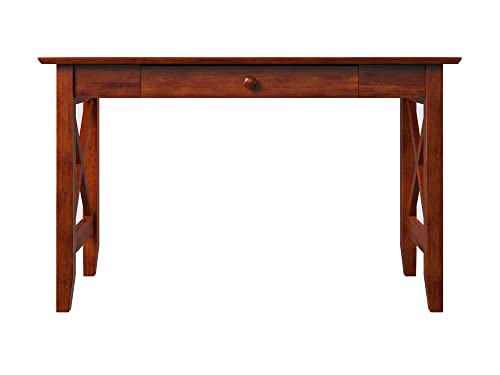 AFI Lexi Desk with Drawer and Charging Station, Walnut