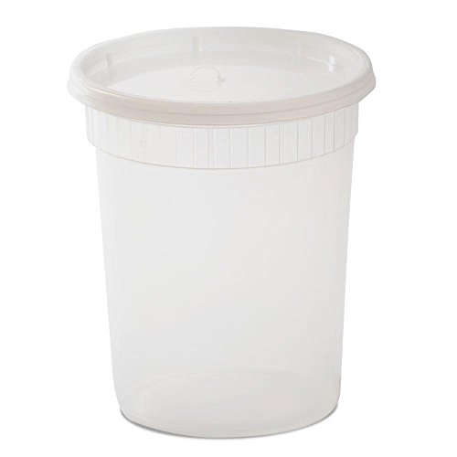 YW Plastic Soup/Food Container with Lids, 32 oz, 240 Piece