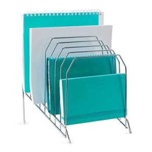 mindspace multi step file organizer | stackable letter tray | file holder | the wire collection, silver