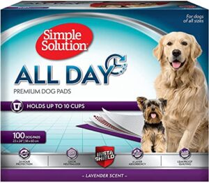 simple solution 6-layer all day premium dog pads | lavender scent | 23 x 24 100 pads