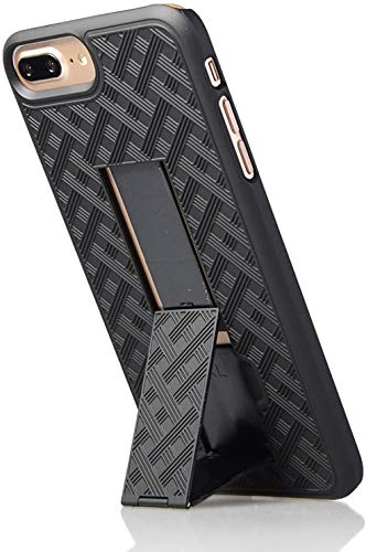 Aduro Holster Case for iPhone 8 Plus/iPhone 7 Plus (5.5") Combo Shell & Holster Slim Shell Case with Built-in Kickstand + Swivel Belt Clip Holster for Apple iPhone 8 Plus and iPhone 7 Plus ONLY