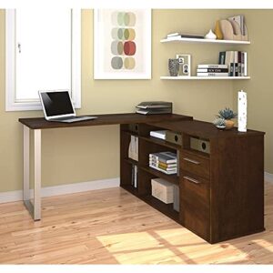 Bestar Solay L-Shaped Desk, 60W, Bark Grey