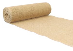 cleverdelights 12" premium burlap roll - 10 yards - no-fray finished edges - natural jute burlap fabric