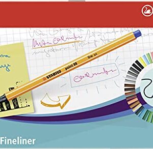 STABILO Point 88 Fineliner Pen - Assorted Colours (Pack of 50)