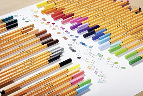 STABILO Point 88 Fineliner Pen - Assorted Colours (Pack of 50)