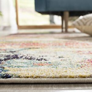 SAFAVIEH Monaco Collection Area Rug - 8' x 10', Multi, Boho Chic Tribal Distressed Design, Non-Shedding & Easy Care, Ideal for High Traffic Areas in Living Room, Bedroom (MNC222F)