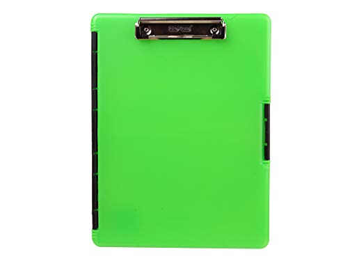 Dexas 3517-807 Slimcase 2 Storage Clipboard with Side Opening, Neon Green