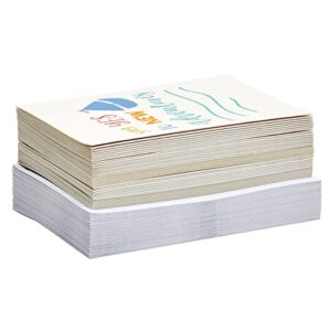 48 Pack Motivational Cards Featuring Positive Quotes and Envelopes, 6 Designs for All Ages, 10.2 x 15.2 cm