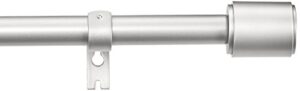 amazon basics 1-inch curtain rod with cap finials, 72" to 144", nickel