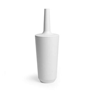 umbra corsa toilet brush with holder, white