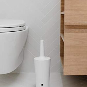 Umbra Corsa Toilet Brush with Holder, White