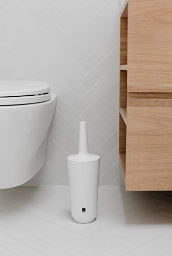 Umbra Corsa Toilet Brush with Holder, White