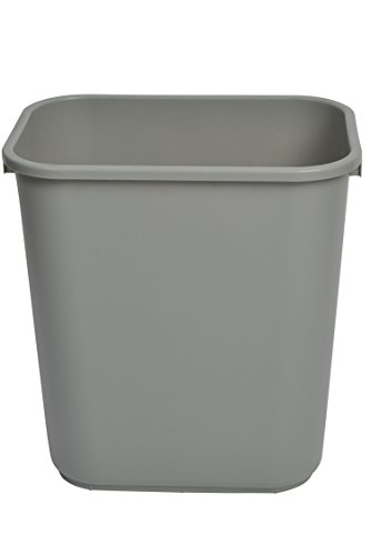 Janico 1037GY 10 Gallon Waste Basket,Grey