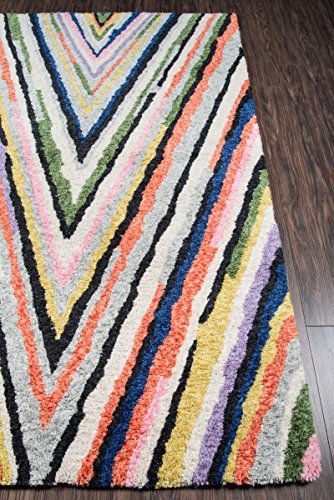 Novogratz Bungalow Collection Notch Area Rug, 9'0" x 12'0", Multicolor