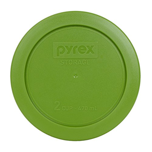 Pyrex 7200-PC 2 Cup Lawn Green Round Plastic Storage Lid, Made in USA