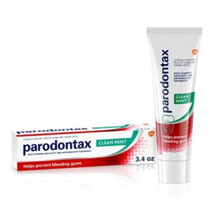 parodontax toothpaste for bleeding gums, gingivitis treatment and cavity prevention, clean mint - 3.4 ounces