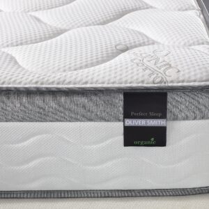 Oliver Smith - Organic Cotton - 10 Inch - Perfect Sleep - Comfort Plush Euro Pillow Top - Cool Memory Foam & Pocket Spring Mattress - Green Foam Certified - (furMattress_Chiland_10_Twin)