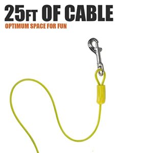 BV Pet Small Tie Out Cable for Dog up to 35 Pound, 25-Feet