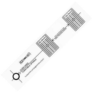 turntable phonograph lp phono cartridge stylus alignment protractor tool–high contrast (vta sold separately)