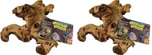 zoo med (2 pack) laboratories azmmas mopani wood, small, 6 to 8-inch