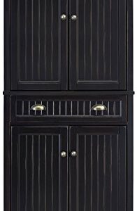 Crosley Furniture Seaside Kitchen Pantry Cabinet - Distressed Black