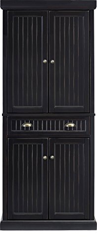 Crosley Furniture Seaside Kitchen Pantry Cabinet - Distressed Black