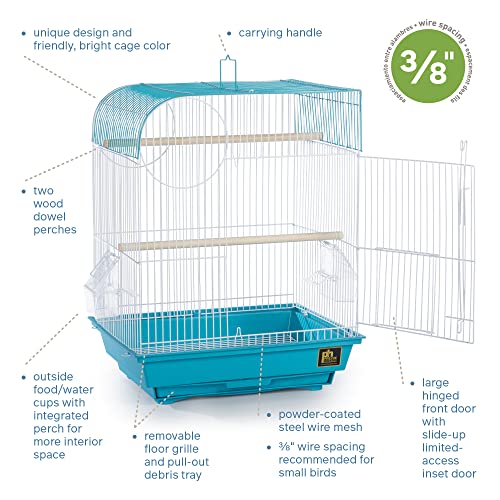 Prevue Pet Products South Beach Flat Top Bird Cage, Teal (SP50061)