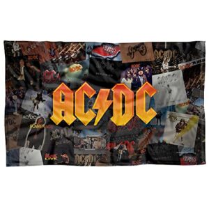 ac/dc - album collage fleece blanket 58 x 36in