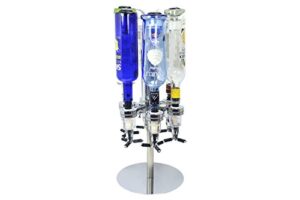 revolving alcohol caddy - 6 bottles - liquor holder beverage cocktail shot dispenser