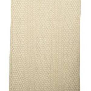 Carraig Donn 100% Wool Blanket Made in Ireland Throw with Honeycomb Knitted Design 40"x 60"