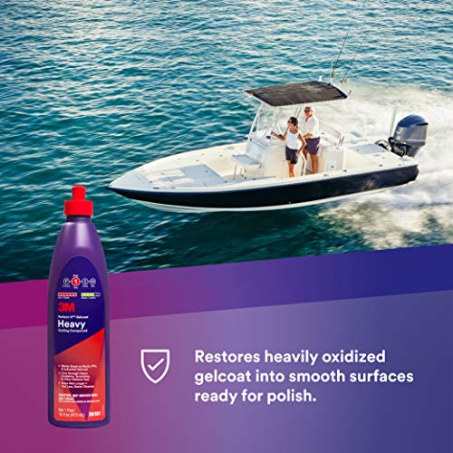 3M Perfect-It Gelcoat Heavy Cutting Compound, 36101, 1 Pint, Fiberglass Oxidation Remover for Boats and RVs