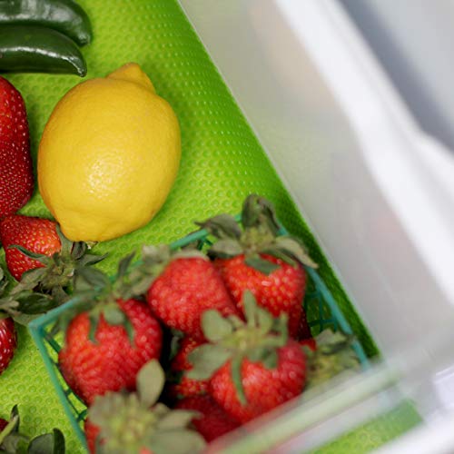 Grand Fusion Fresh Fruits Refrigerator Drawer Liner, Fridge Liners, Keep Your Produce Fresh and Juicy, Easy-to-Clean, Green, Pack of 2