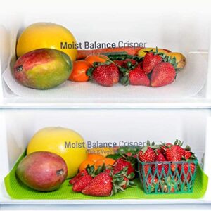 Grand Fusion Fresh Fruits Refrigerator Drawer Liner, Fridge Liners, Keep Your Produce Fresh and Juicy, Easy-to-Clean, Green, Pack of 2