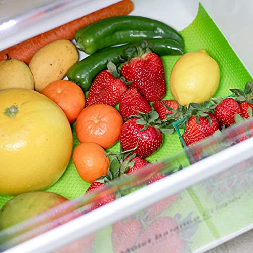 Grand Fusion Fresh Fruits Refrigerator Drawer Liner, Fridge Liners, Keep Your Produce Fresh and Juicy, Easy-to-Clean, Green, Pack of 2