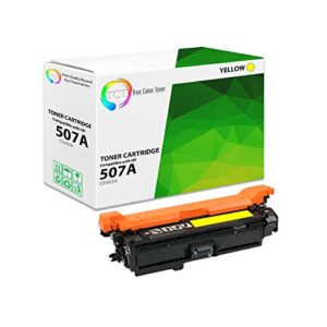 tct premium compatible toner cartridge replacement for hp 507a ce402a yellow works with hp laserjet enterprise m551 m575, pro m570 m570dw printers (6,000 pages)