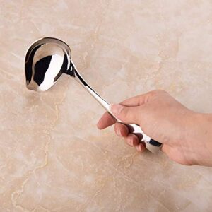 IMEEA Small Sauce Ladle with Pouring Spout 18/10 Stainless Steel Sauce Drizzle Spoon, 7inch