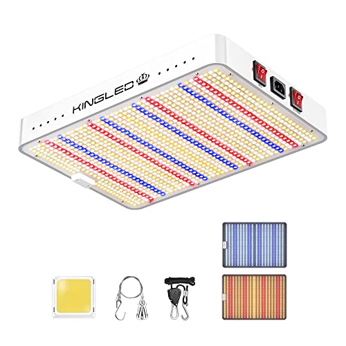 KingLED 2023 Newest 2000w LED Grow Lights with LM301B LEDs 5 * 5 ft Coverage Full Spectrum Grow Lights for Indoor Hydroponic Plants Greenhouse Growing Lamps Veg Bloom Daul Mode