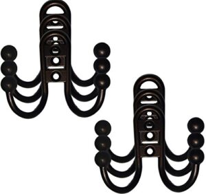 double coat hook hoops, bronze, white & satin nickle available (bronze- 6 hooks)